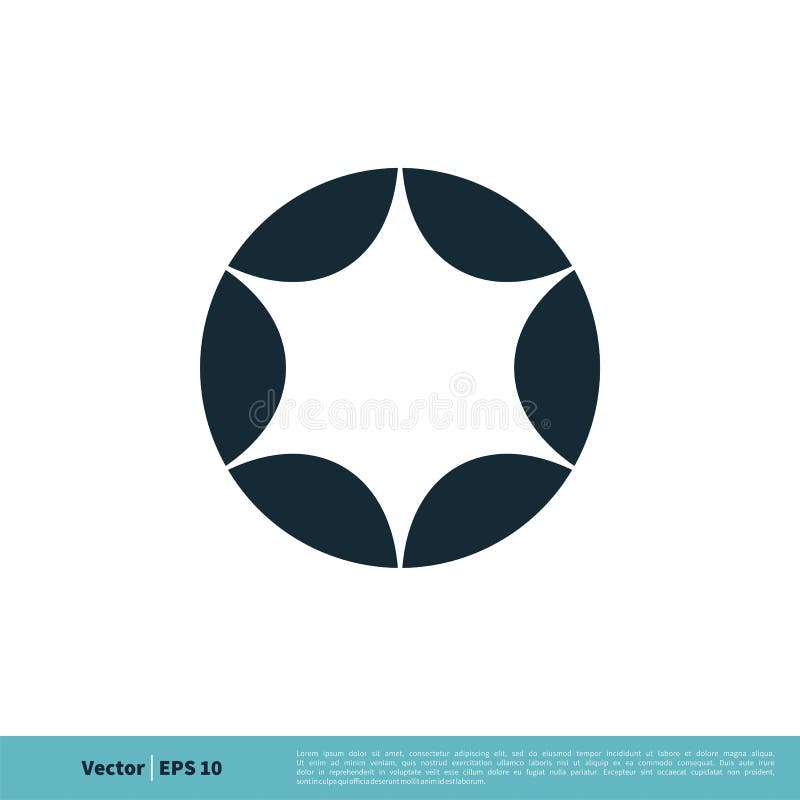 Red Star and Circle Shield Logo Template Illustration Design. Vector ...