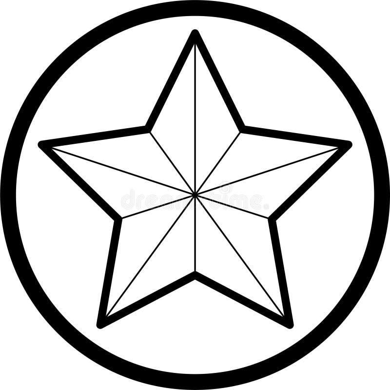 A Star in a Circle. Isolated Vector Illustration Stock Vector ...