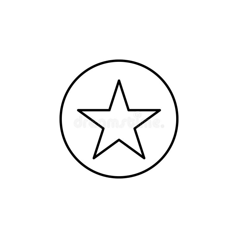 Star in a Circle Line Icon. Element of Star Icon for Mobile Concept and ...
