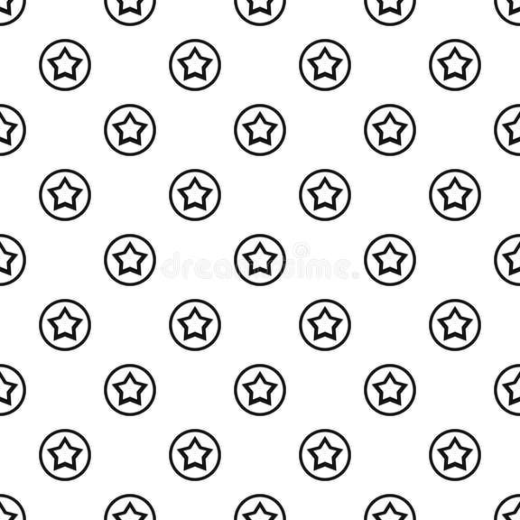 Star in Circle Pattern, Simple Style Stock Vector - Illustration of ...