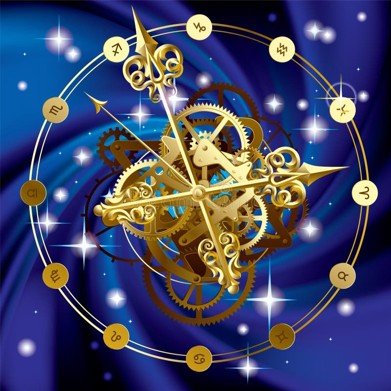 Star clock stock vector. Illustration of star, constellation - 22343826