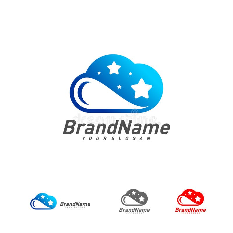 Star Cloud Logo Vector Template, Cloud Star Logo Design Concept, Icon ...