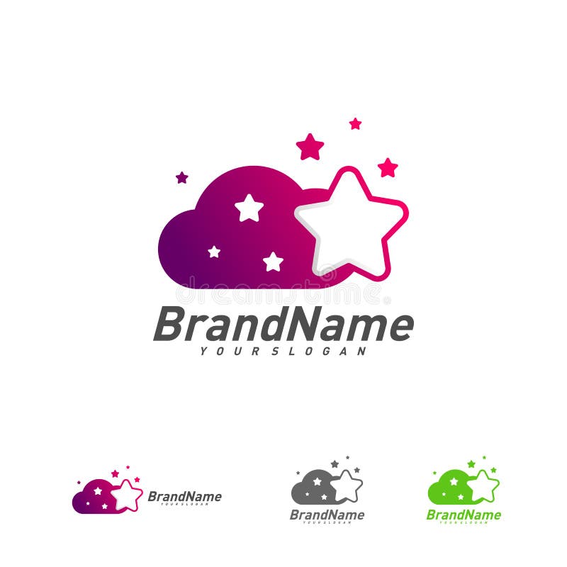 Star Cloud Logo Vector Template, Cloud Star Logo Design Concept, Icon ...