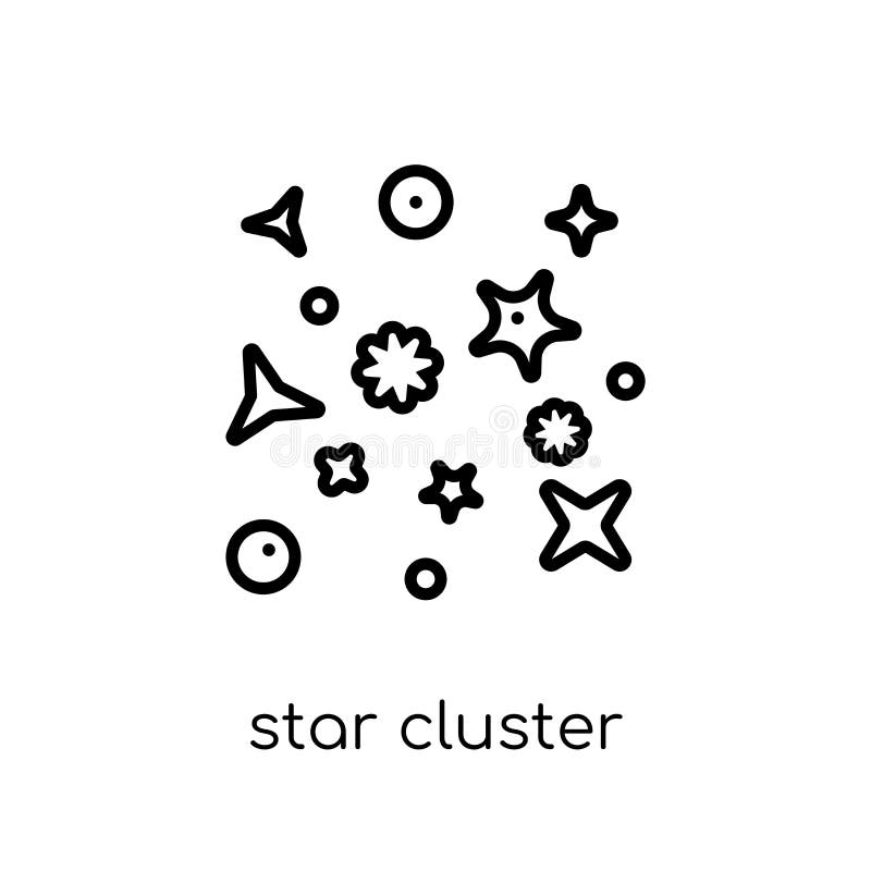 Star Cluster Icon. Trendy Modern Flat Linear Vector Star Cluster Stock ...