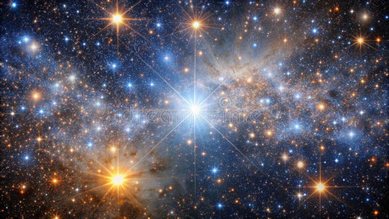 A Star Cluster Shining Brightly in Deep Space Amongst Interstellar Dust ...