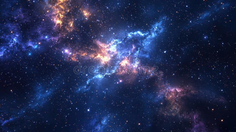 Star Cluster in Vast Universe Stock Illustration - Illustration of ...