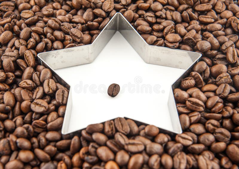 Star coffee beans stock image. Image of dark, color, food - 40980485