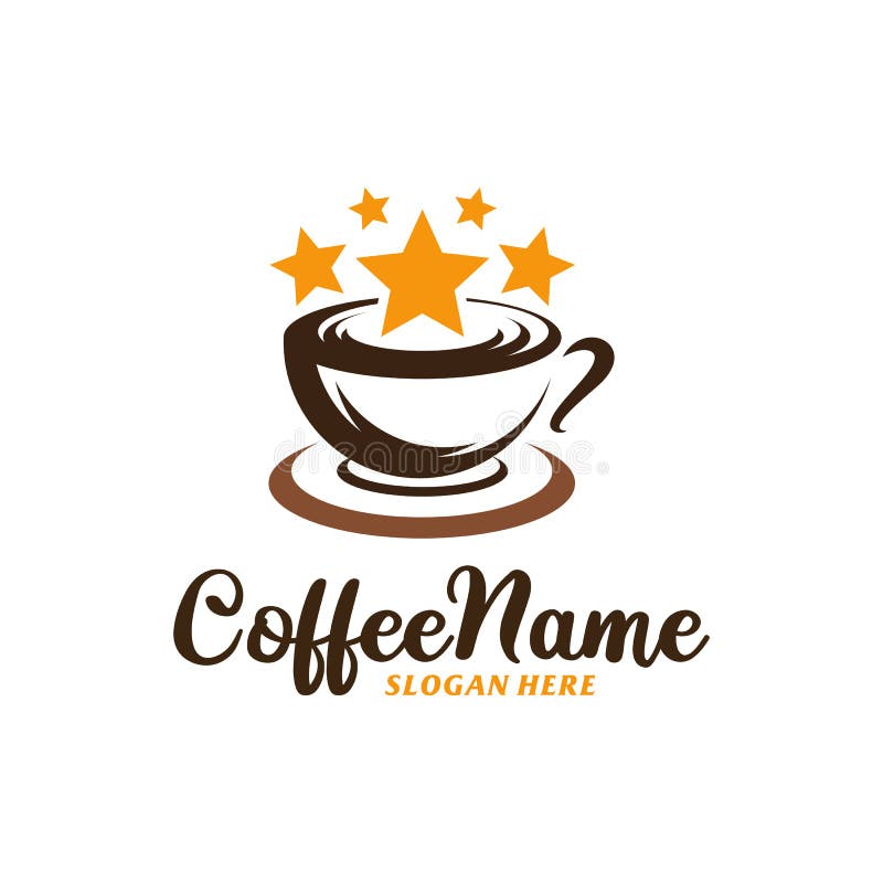 Star Coffee Logo Design Template. Coffee Star Logo Concept Vector Stock ...