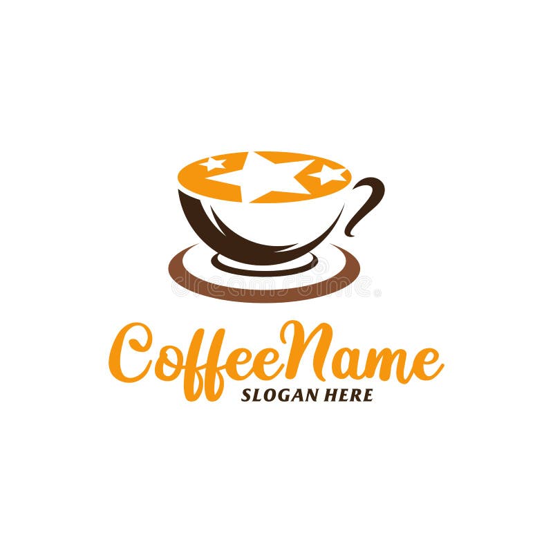 Star Coffee Logo Design Template. Coffee Star Logo Concept Vector Stock ...