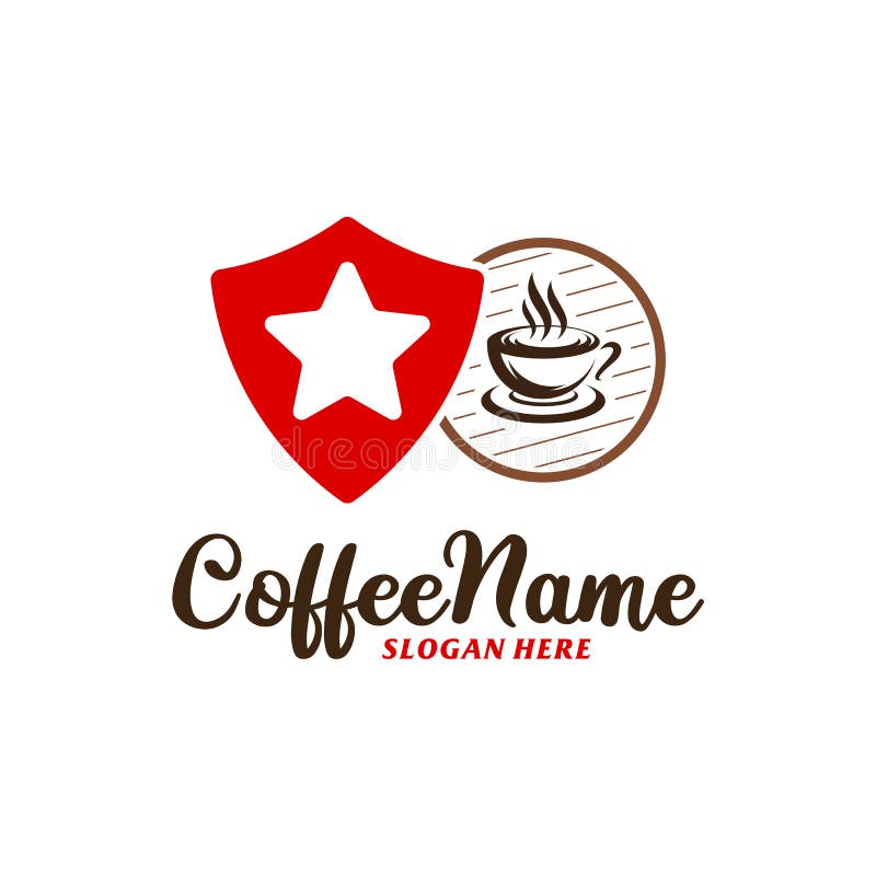 Star Coffee Logo Design Template. Coffee Star Logo Concept Vector Stock ...