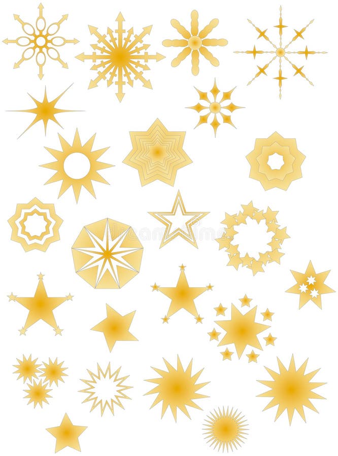 Star Collection stock illustration. Illustration of abstract - 6923864