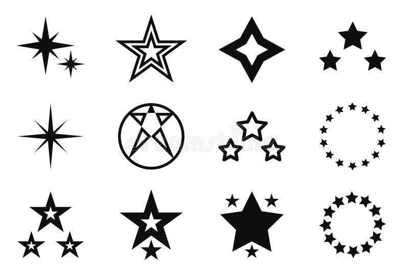 Star Collection.Star Logo Collection.Vector Illustration Stock Vector - Illustration of ...