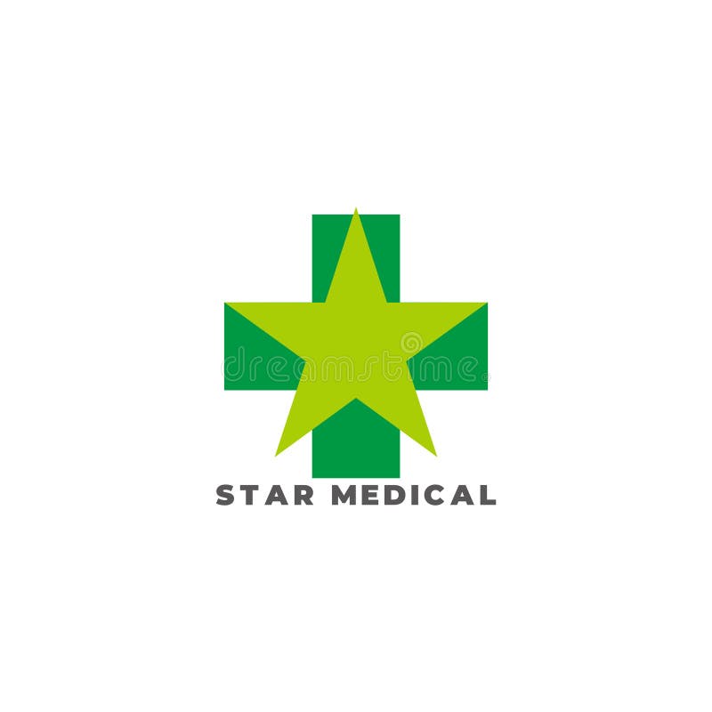 Star Colorful Medical Geometric Symbol Logo Vector Stock Vector ...