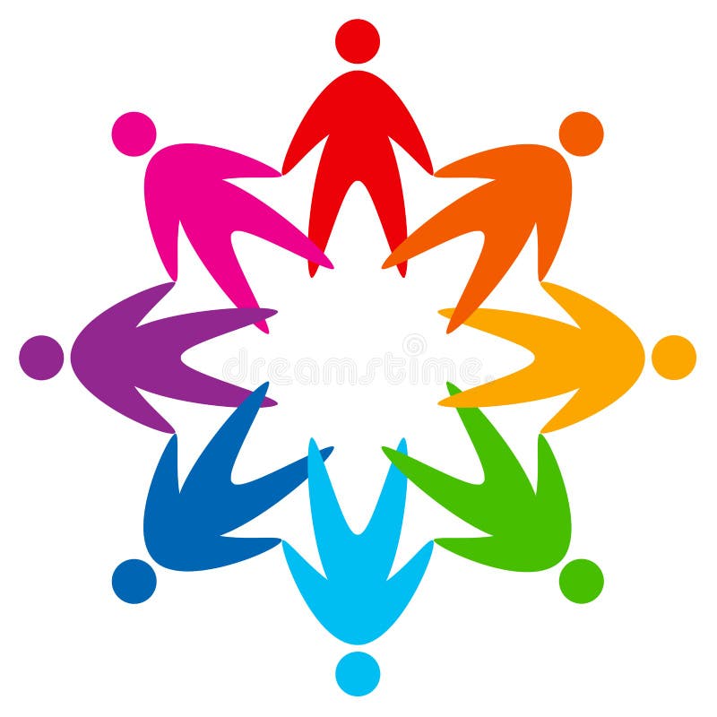 Star of Colorful People Pictogram Stock Vector - Illustration of ...
