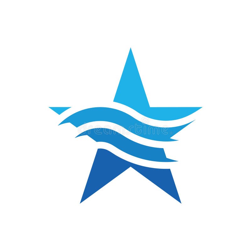 Star Combination Waves Vector Logo Design Stock Illustration ...