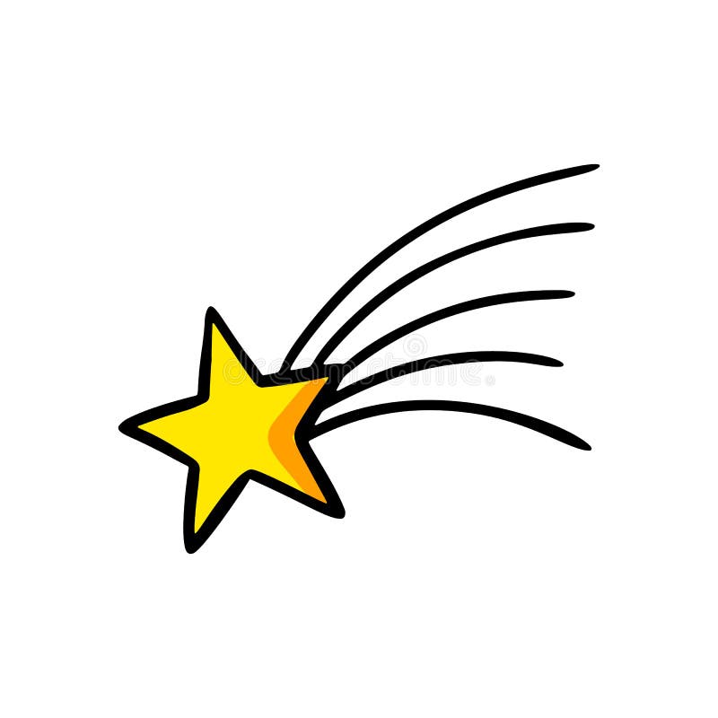 Star Comet in Comic Stile. Vector Illustration Stock Vector ...