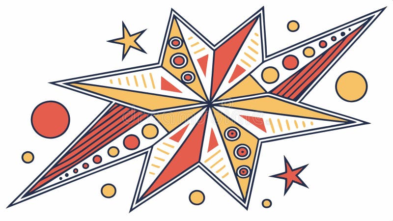 Star Compass Illustration, Nautical and Travel Navigation Vector Design ...