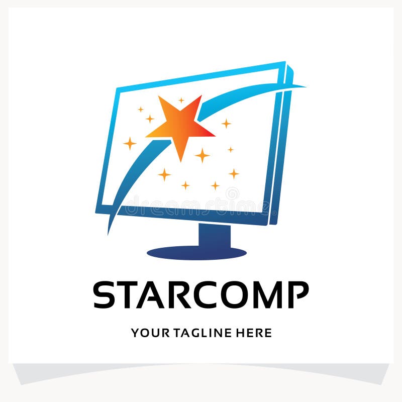 Star Computer Logo Design Template Inspiration Stock Vector ...