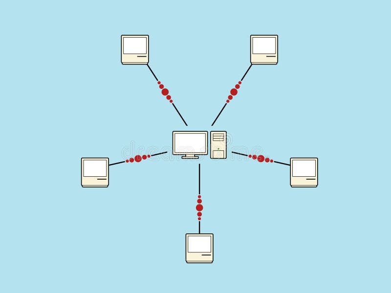 Star Computer Network Diagram Stock Illustration - Illustration of ...