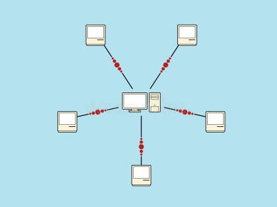 Star Computer Network Diagram Stock Illustration - Illustration of ...