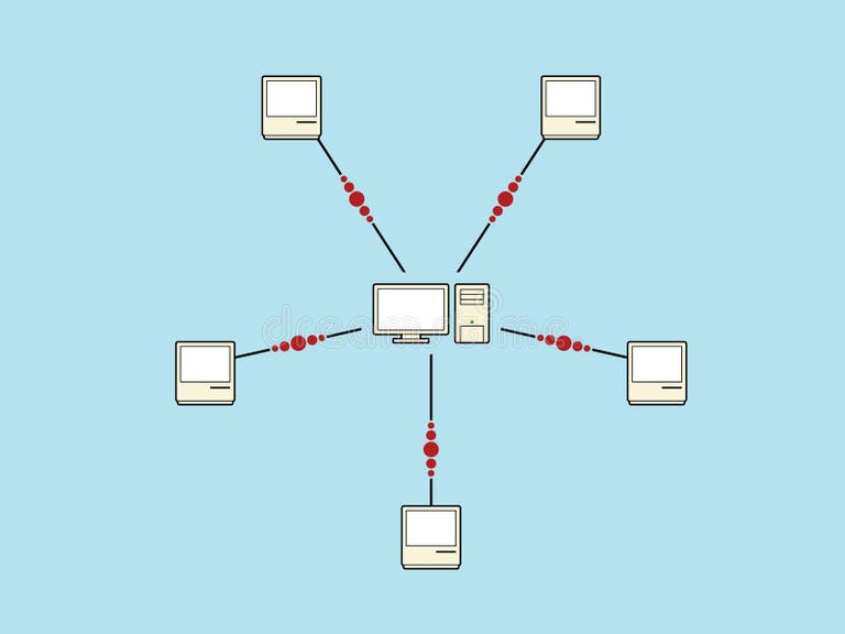 Star Computer Network Diagram Stock Illustration - Illustration of ...