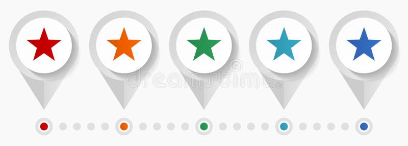 Star Concept Vector Icons, Editable Infographic Template, Set of ...