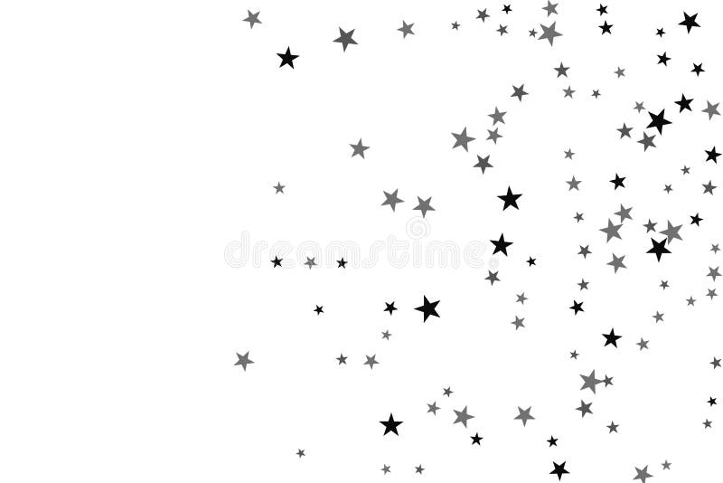 Star Confetti. Silver Casual Confetti Background. Bright Design Pattern ...