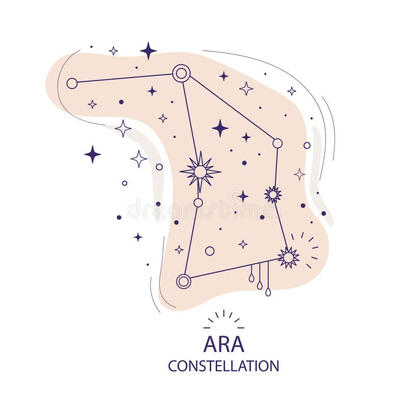 Star Constellation Ara Vector Illustration Stock Vector - Illustration ...