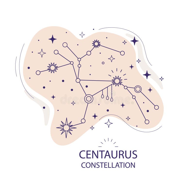 Star Constellation Centaurus Vector Illustration Stock Vector ...
