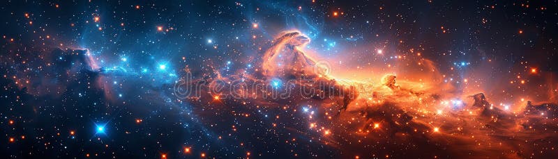 Star Constellation Forming a Mythical Creature Stock Photo - Image of ...
