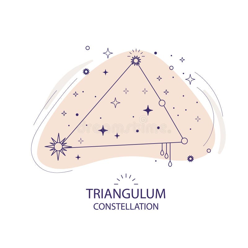 Star Constellation Triangulum Vector Illustration Stock Vector ...