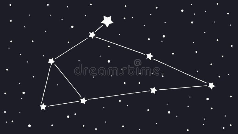 Star Constellation Ursa Major, Astronomy and Celestial Pattern Vector ...