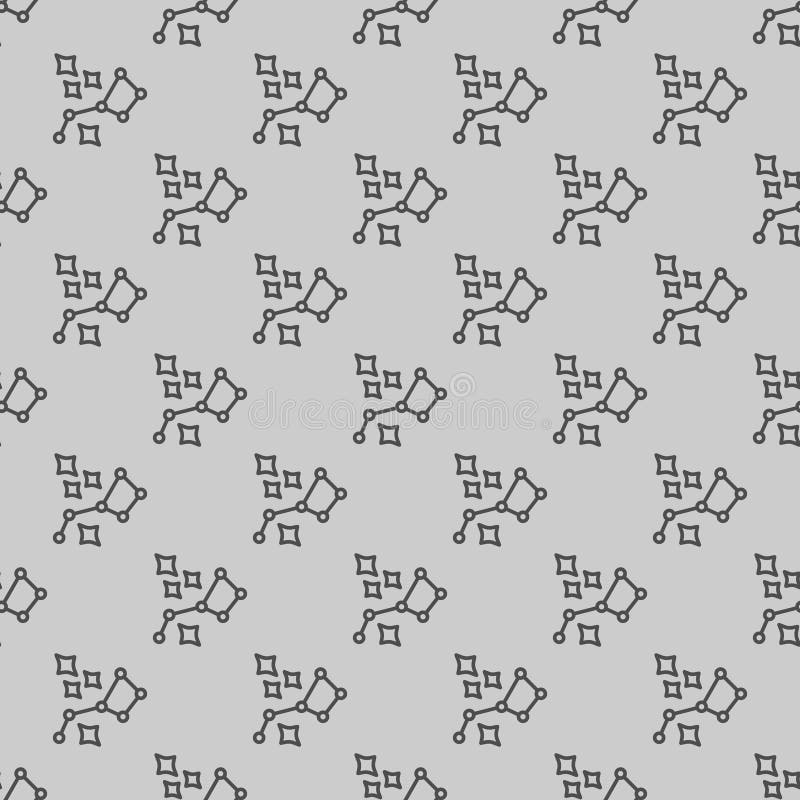 Star Constellation Ursa Major Line Seamless Pattern, Cosmos Theme ...