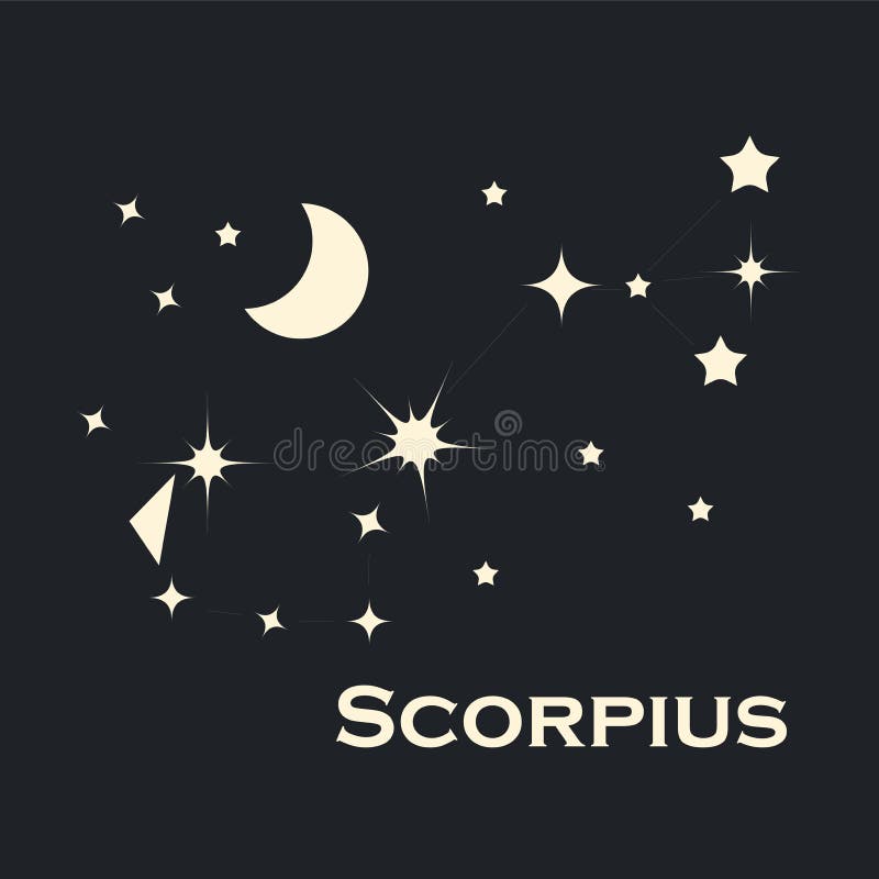 Star Constellation Zodiac Scorpius. Vector Stock Vector - Illustration ...