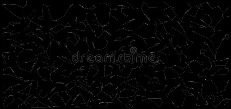 Star Constellations Map with All 88 Constellations Stock Image - Image ...
