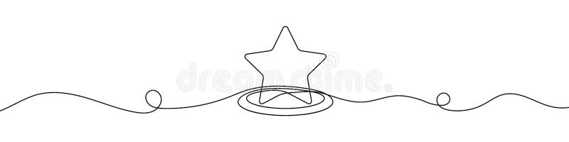 Star in Continuous Line Drawing Style. Line Art Star Icon. Abstract ...