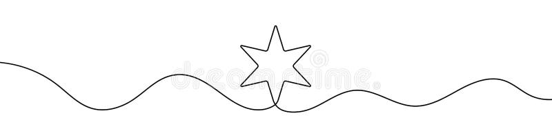 Star in Continuous Line Drawing Style. Line Art Star Icon. Abstract ...