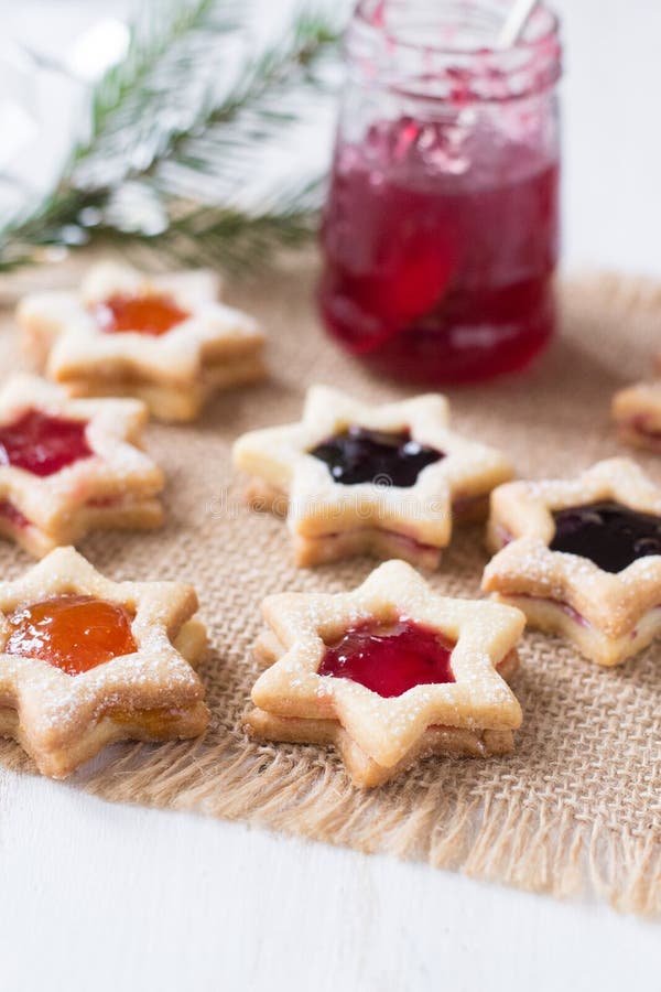 Star cookies stock image. Image of tree, meal, milk - 166786017