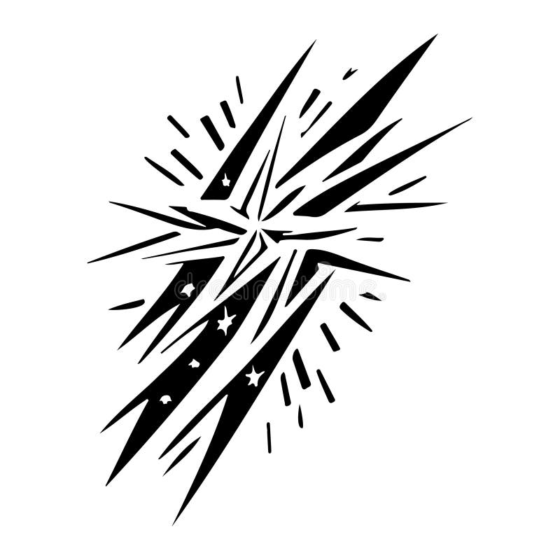 Star Cosmos Icon Hand Draw Black Colour Space Logo Symbol Perfect Stock ...