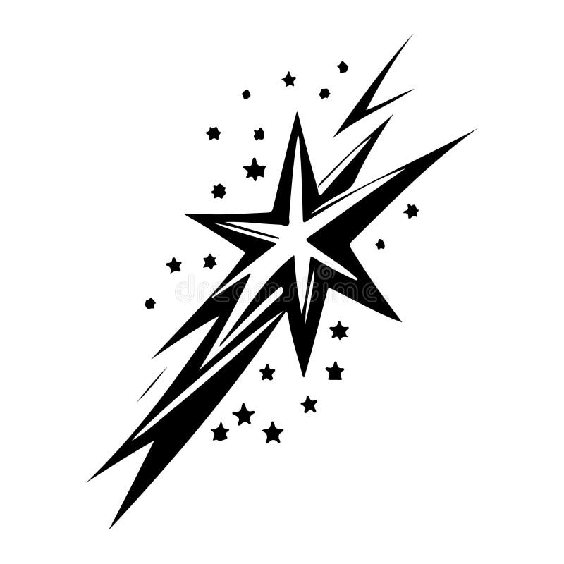 Star Cosmos Icon Hand Draw Black Colour Space Logo Symbol Perfect Stock ...