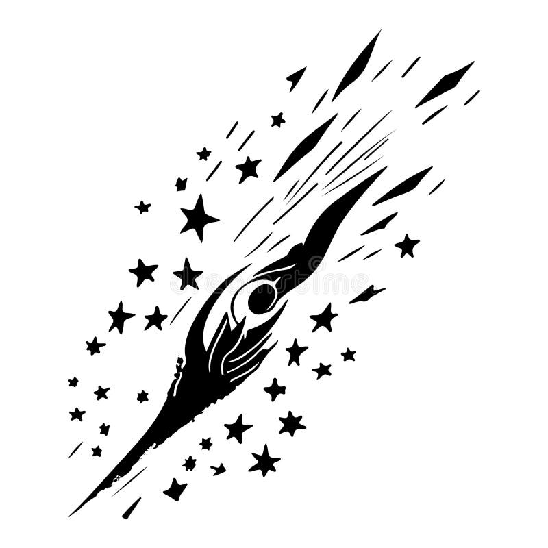 Star Cosmos Space Abstract Illustration Sketch Hand Draw Stock Vector ...