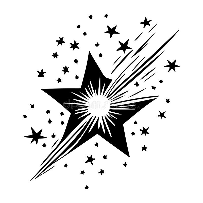 Star Cosmos Space Abstract Illustration Sketch Hand Draw Stock Vector ...