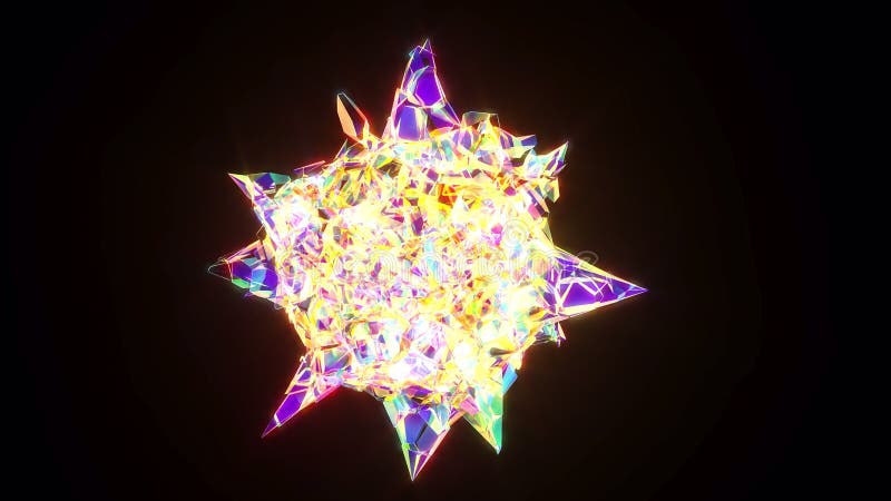 Star Crystal Explodes Super 3d Stock Illustration - Illustration of ...