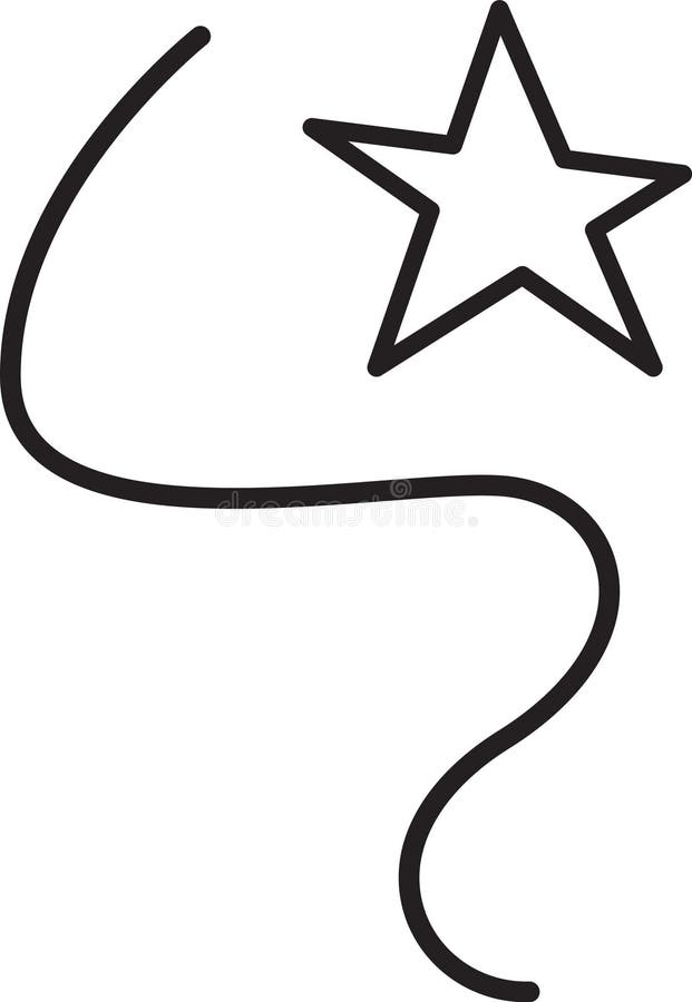 Star with Curve Doodle stock vector. Illustration of star - 307819319