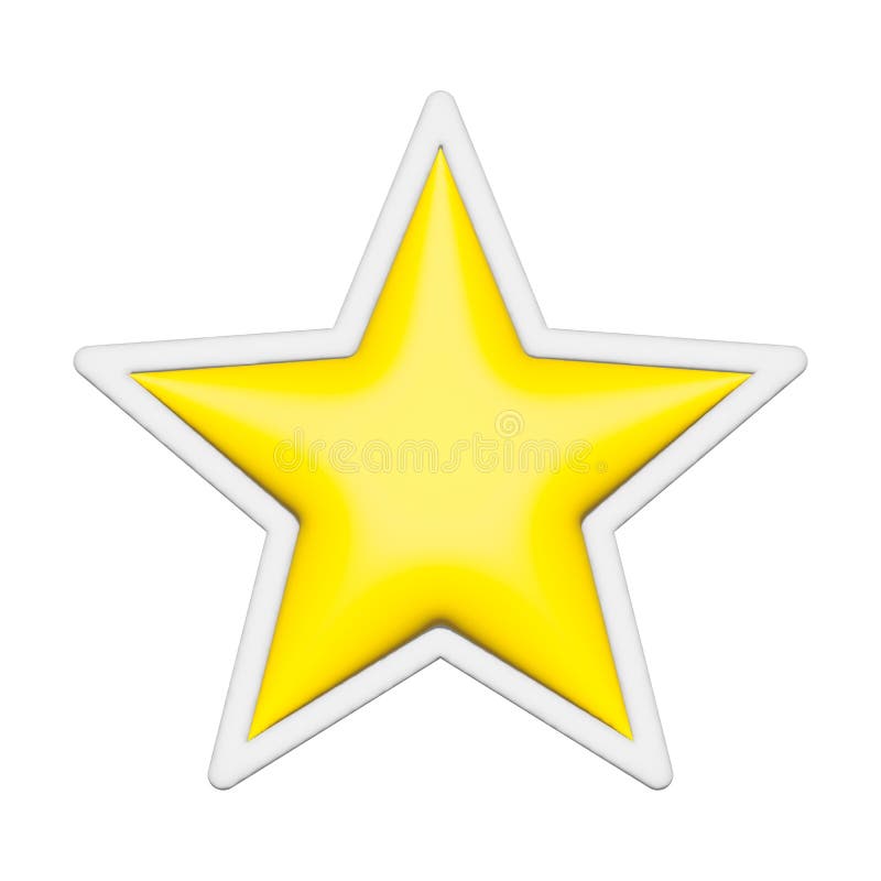 Star 3d Shapes, 3d Geometric Basic, Simple Star Yellow Shape Stock ...