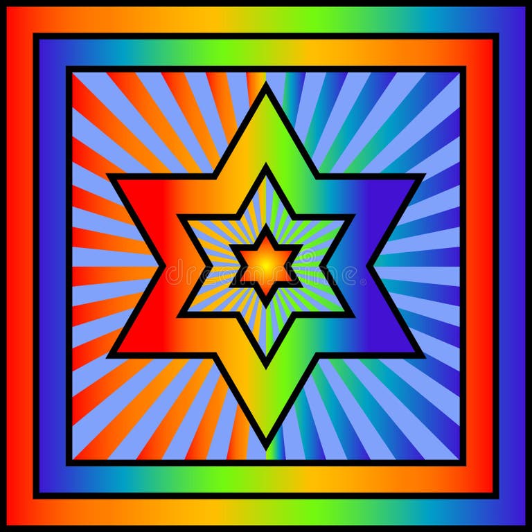 Star David Rainbow Stock Illustrations – 349 Star David Rainbow Stock ...
