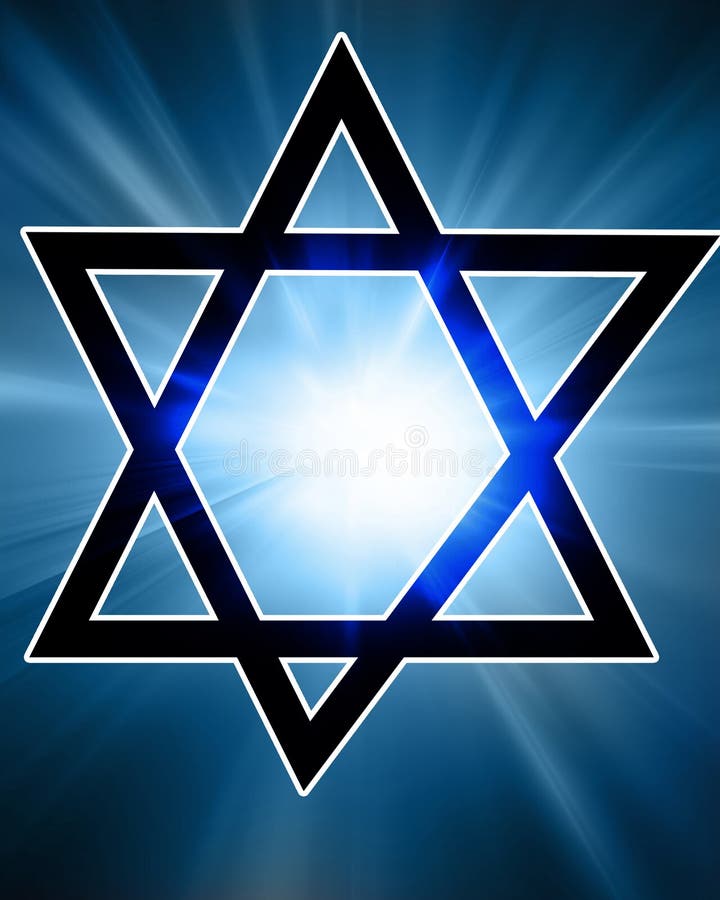 Star of David stock illustration. Illustration of blue - 4095218