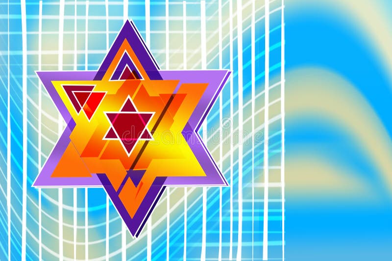 Star of David stock illustration. Illustration of celebration - 9503113