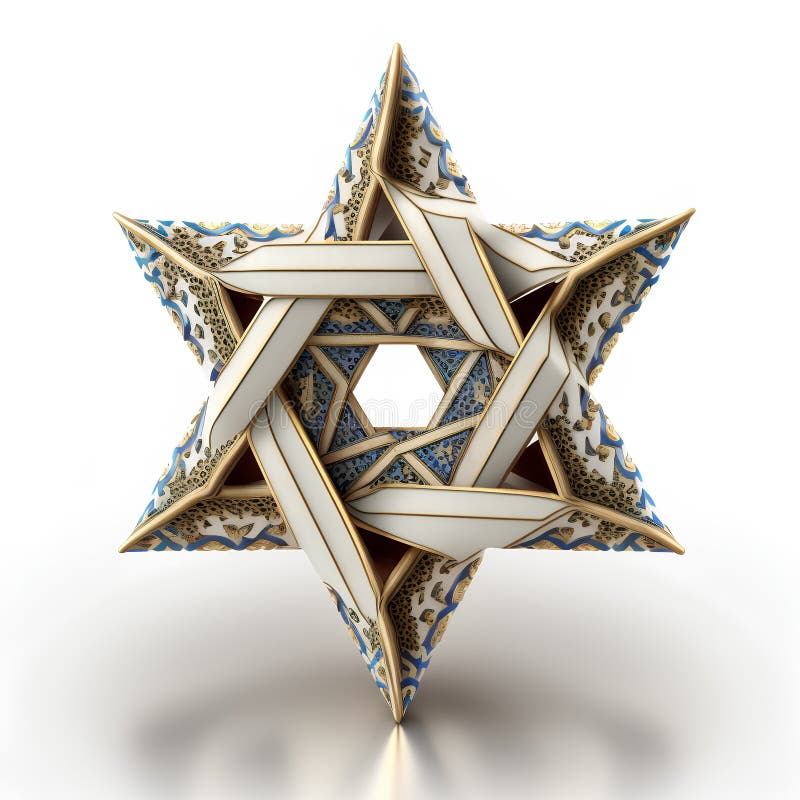 Star of David. 3D Image. 3D CG. High Resolution Stock Illustration ...