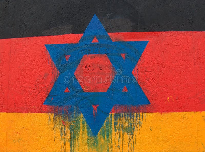 Star of David on a German Flag Editorial Stock Photo - Image of jewish ...